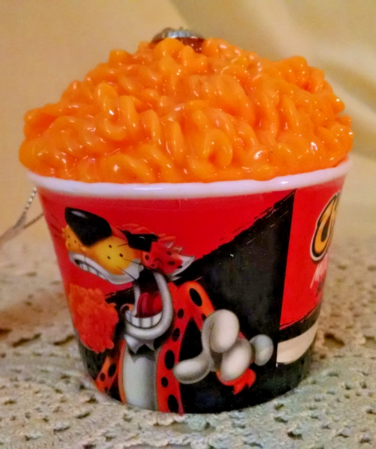 CHEETOS MAC N CHEESE BOLD CHEESY ORNAMENT NEW NWT PEPSI RUZ PLASTIC ...