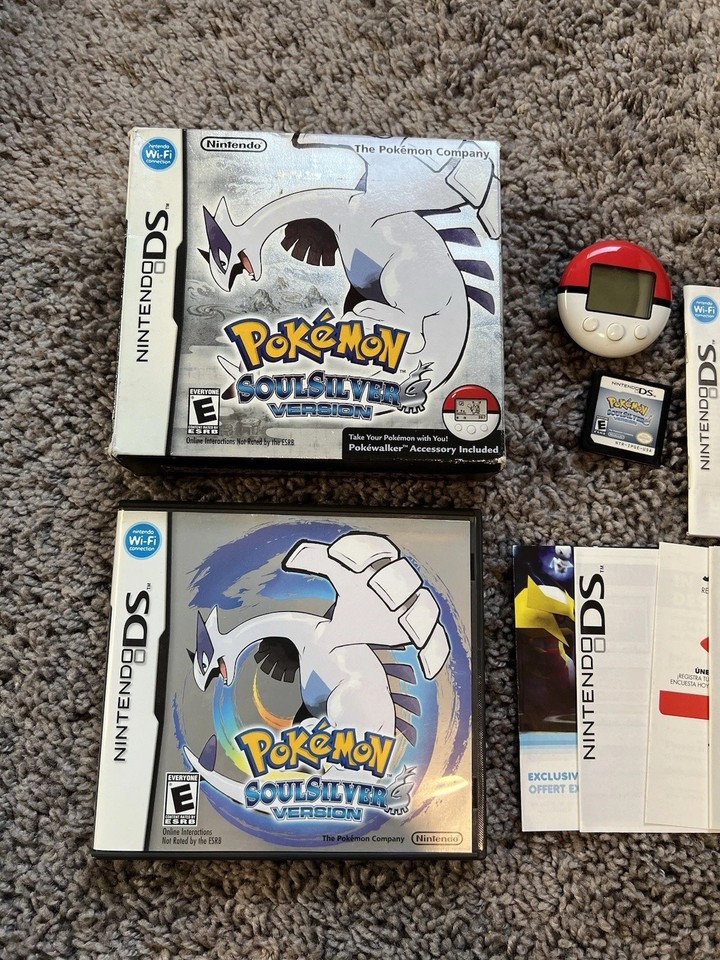 Pokémon Soul Silver Complete Big Box - CIB - With Pokewalker Nintendo ...