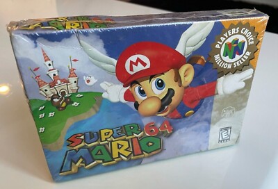 Super Mario 64 Factory Sealed Brand New 1998 N64 Player Choice Million ...