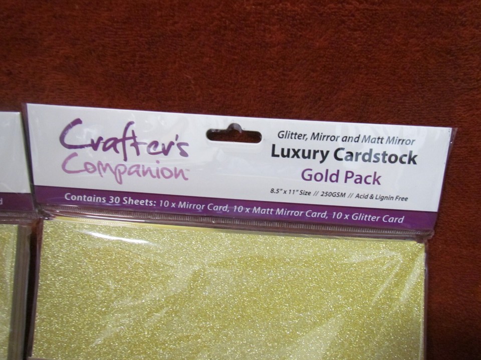 RAFTER'S COMPANION LUXURY CARDSTOCK GOLD 30 SHEETS GLITTER MATT MIRROR ...