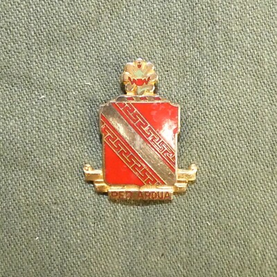 Original WW2 44th Air Defense Artillery Regiment DUI Unit Crest (screw ...