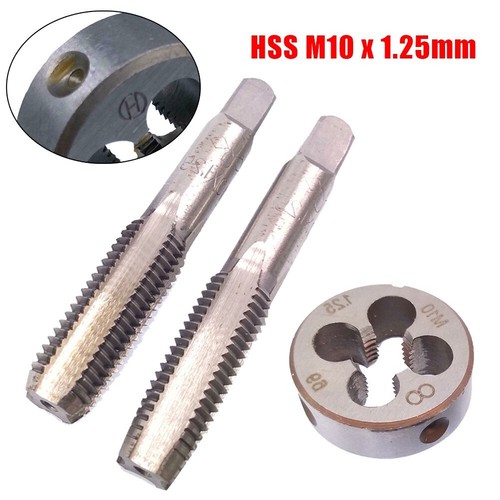 Precision Thread Cutting Tool Set M10 x 125mm Taper and Plug Tap with Die | eBay