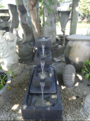 NEW Balinese Compact 3 Tier Rectangular Water Feature - Bali Water ...