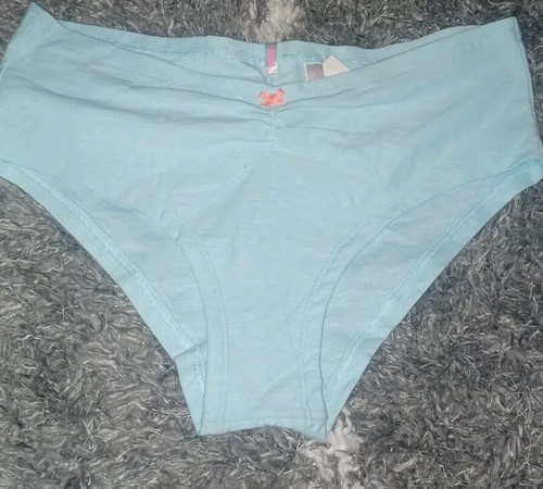 NeW Vs Pink Cotton Ruched Front Cheekster Panty Large Pale Mint Shine ...