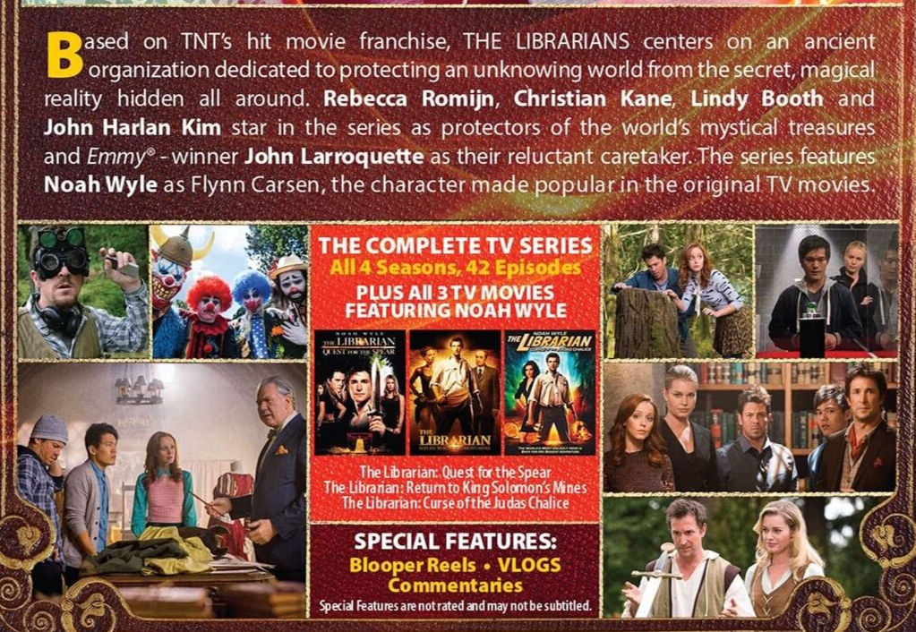 The Librarians Complete Series+Librarian TV Movie Trilogy 2 DVD Sets ...