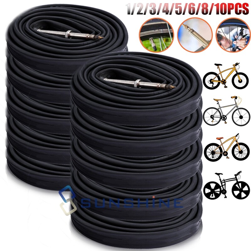 1-10PCS Self-Sealing Road Bike Tube 700x23c to 25c 60mm Presta Vlave ...