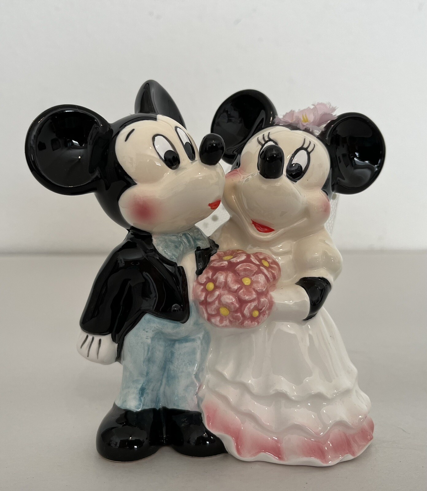 Disney's Mickey & Minnie Mouse Bride and Groom Porcelain Cake Topper ...