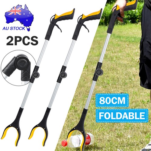 2X Rubbish Pick Up Reaching Tool Grabber Trigger Litter Picker Gripper ...