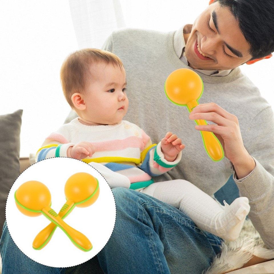 4 Pcs Plastic Baby Maracas Toy Musical Shaker Sand Hammer For Party ...