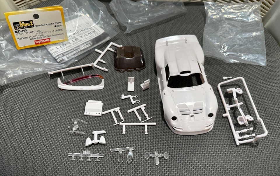 KYOSHO Mini-z PORSCHE 911 GT1 1996 White Body Set (Non Decoration ...
