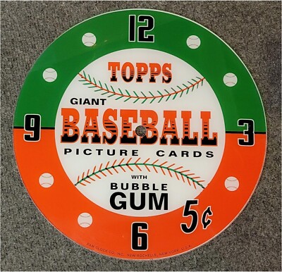 NEW* 14.25" TOPPS BASEBALL CARD GLASS replacement clock FACE FOR PAM | eBay