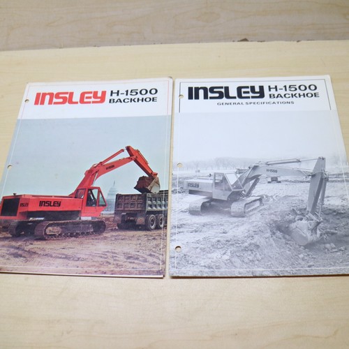 INSLEY H-1500 Crawler Excavator Backhoe Dealer Sales Brochure Guide ...