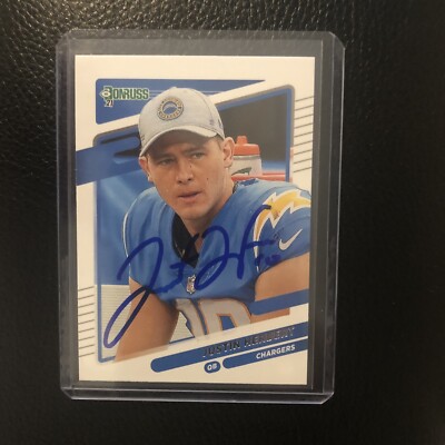 Justin Herbert Autographed 2021 Panini Donruss - Photo Variation #70 w ...