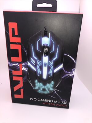 LVLUP Pro Gaming Mouse DPI Switch Adjust RGB Lighted Black UltraFast ...