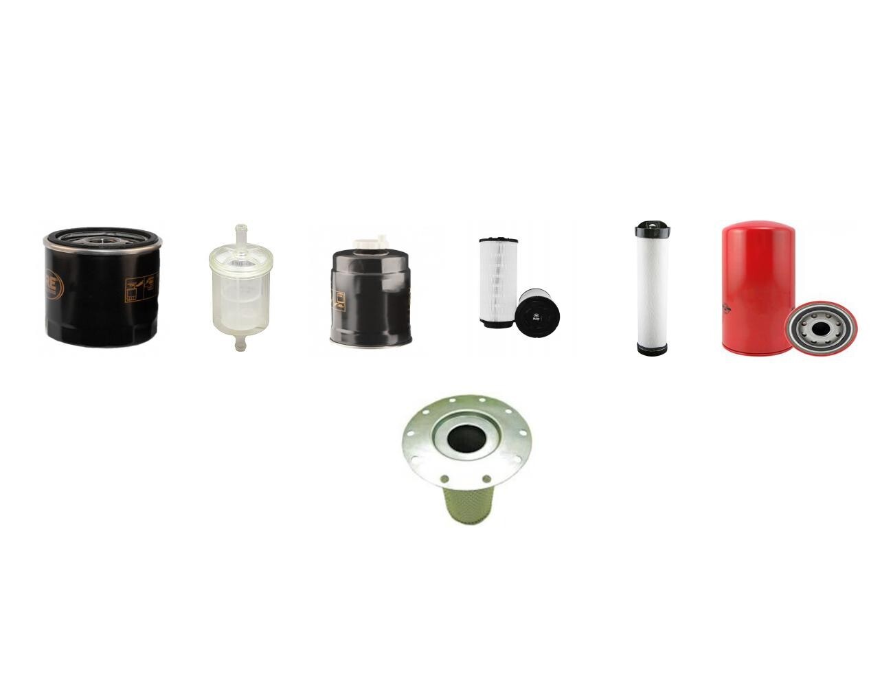 Filter Service Kit Fits COMPAIR C25 Compressor w/Deutz F2L1011F Eng ...