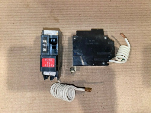 NEW GE THQB THQB1120GF 1 Pole 20 Amp 120v Ground Fault GFCI Circuit ...