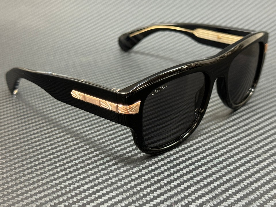 GUCCI GG1517S 001 Black Grey Men's Medium 54 mm Sunglasses | eBay