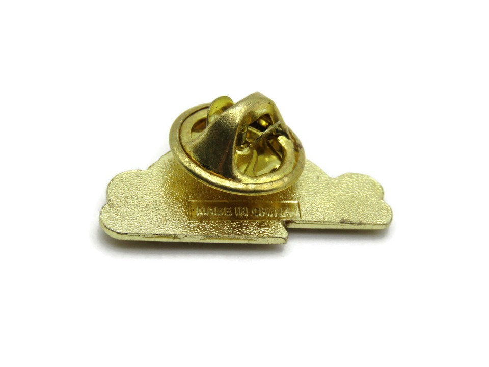 Rainbow Over Clouds Pin Blue Yellow Red White & Gold Tone | eBay