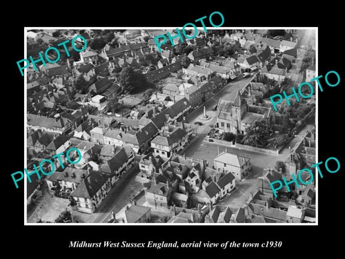 OLD 8x6 HISTORIC PHOTO OF MIDHURST WEST SUSSEX ENGLAND VIEW OF TOWN ...