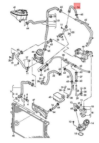 Genuine AUDI Q7 4LB Coolant Hose With Quick Release Coupling 7L8121157D ...
