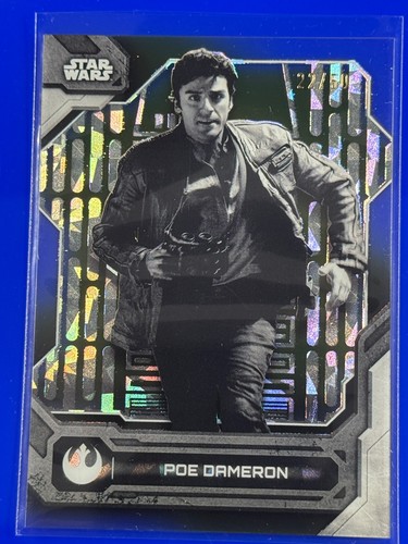 Poe Dameron Black White 22/50 The Force Awakens Topps Star Wars High ...