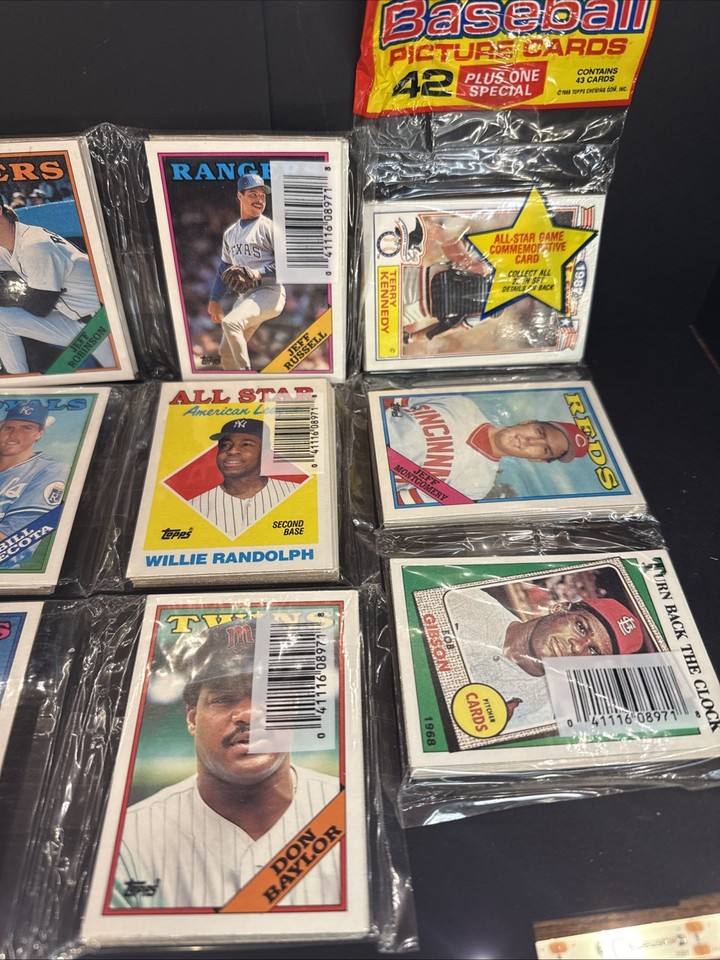 ⚾ Lot of (5) Factory Sealed 1988 Topps Baseball Rack Packs | eBay