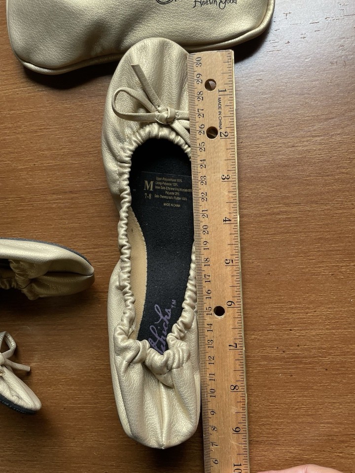 New Sidekicks Size Medium (7-8) Heelin' Travel Ballet Slippers Slip On ...