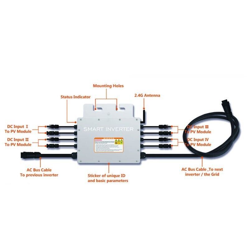 Solar Smart Micro Inverter Microinverter Grid Tie Inverter Smart ...