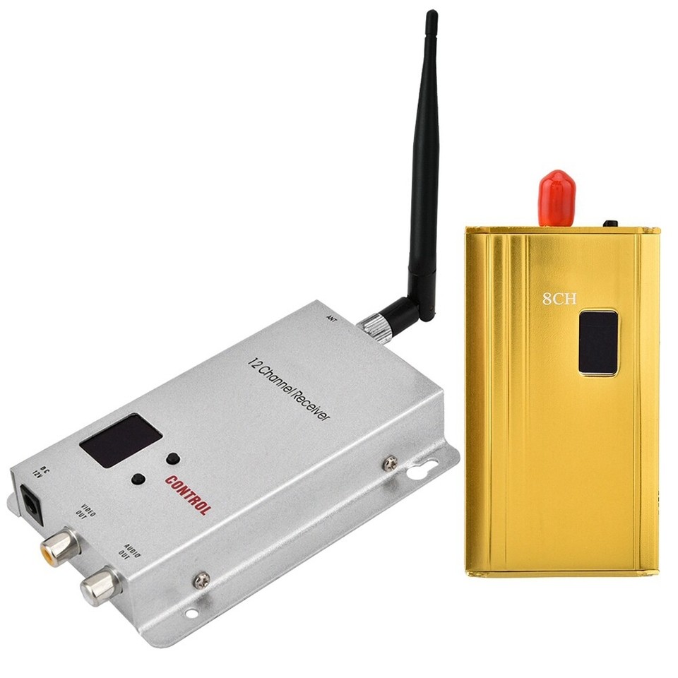 1.2G 1.5W Wireless Audio Video Transceiver CCTV Monitoring Transmitter ...