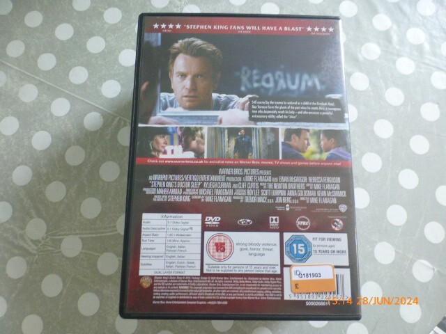 Stephen King's - Doctor Sleep (DVD, 2019) Ewan McGregor / Rebecca ...