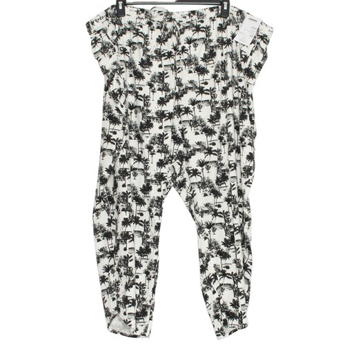 NWT Sonoma Womens Pants Capri Palm Tree Beachy Coastal Grandma Boho ...