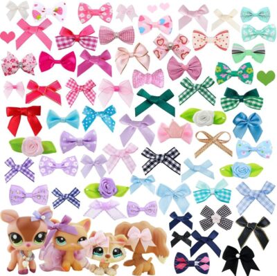 Pet Shop lps Accessories Bow Random 12pcs fit lps Cat Deer Collie ...