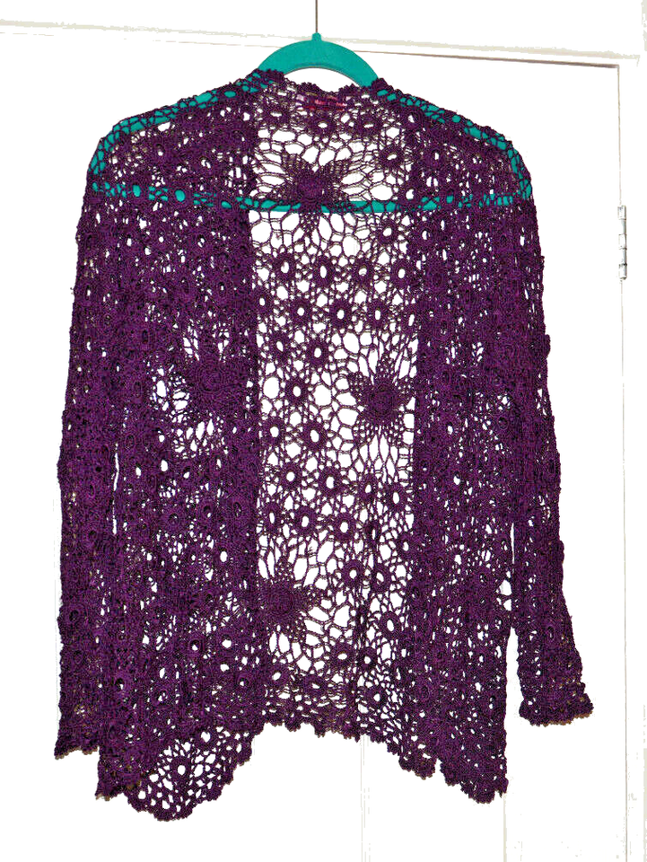 Michele Hope larbe purple lace evening cardigan | eBay UK