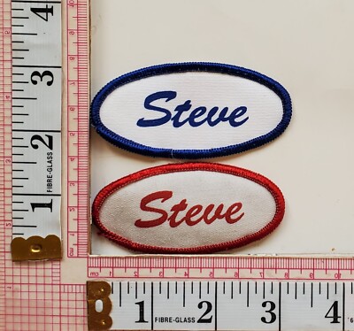 Steve Name Tag Uniform Jacket Vest Patch Applique Crest Lot Of 2 br | eBay
