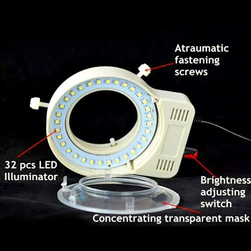 USB Microscope LED Ring Light Lamp Auxiliary Lighting Source with Cover ...