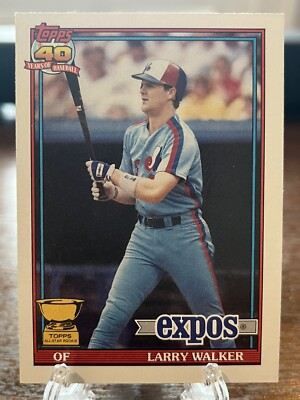 1991 Topps Baseball Larry Walker Rookie Cup Card #339 Montral Expos | eBay