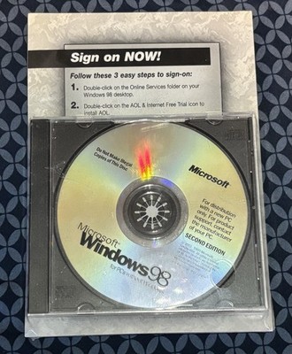 Microsoft Windows 98 Second Edition Full Operating System With Product ...