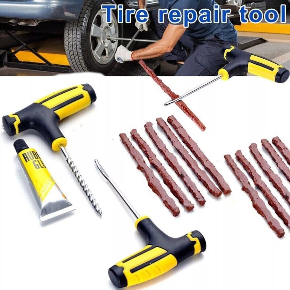 Tire Repair Kit DIY Flat Tire Repair Car Truck Motorcycle Home Plug Patch | eBay
