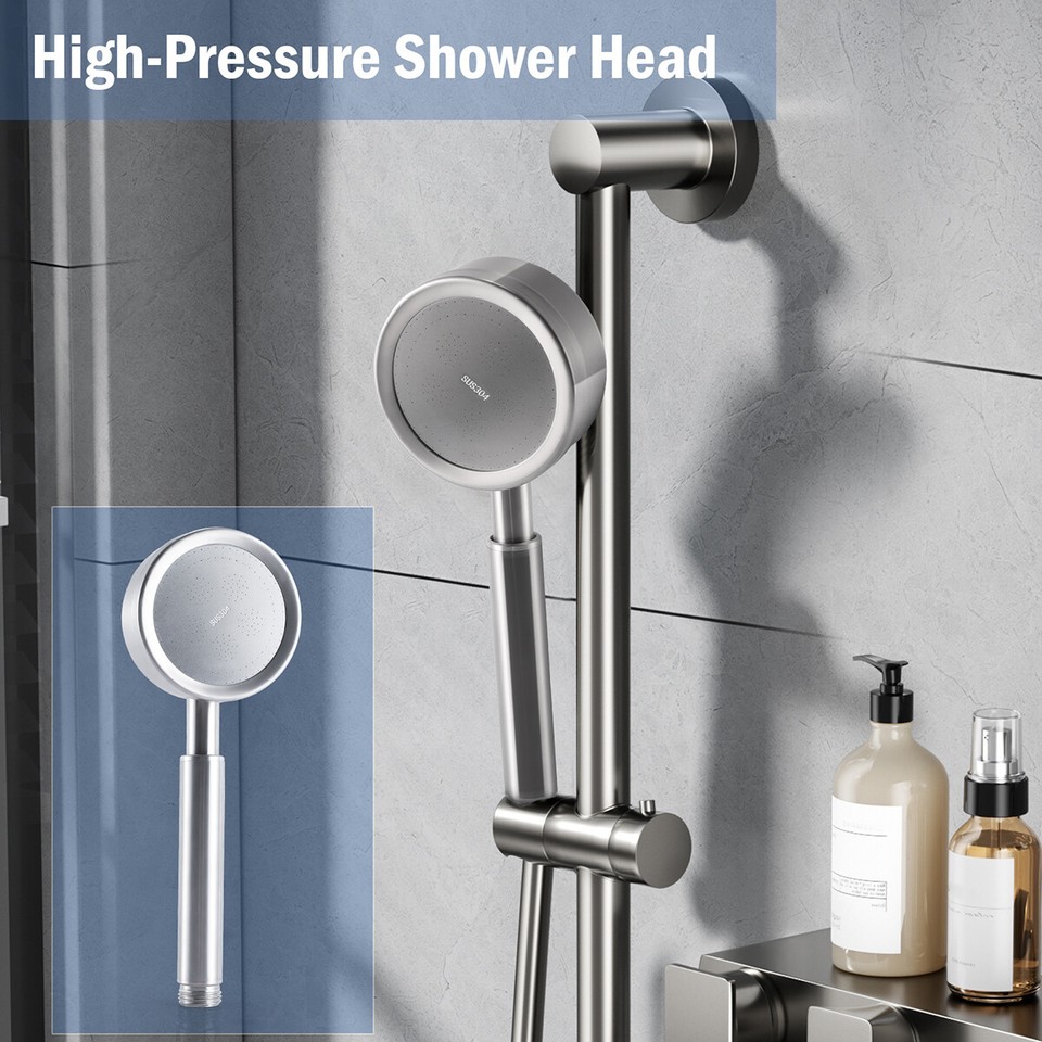 High Pressure Showerhead Handheld Shower Head,5ft Hose,Showe Head ...