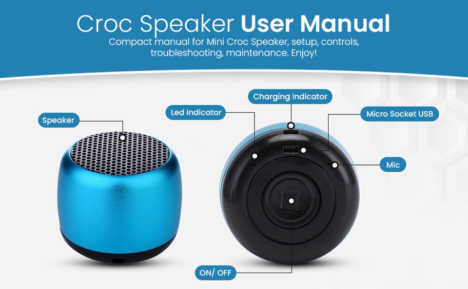 Mini Bluetooth Croc Speaker, 6 Colors in stock, Great Wireless Sound ...