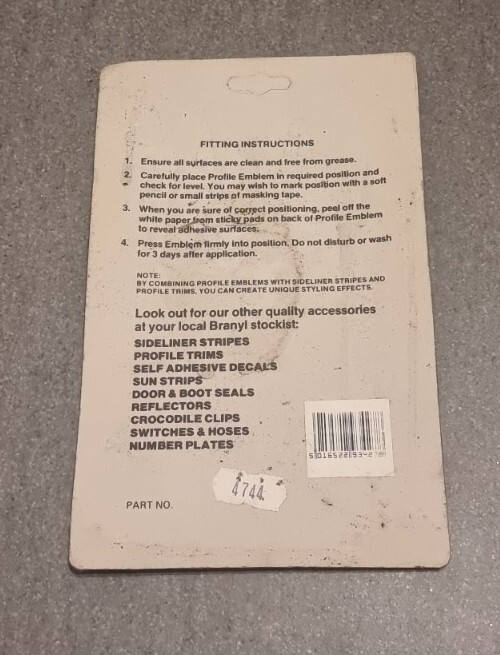 VINTAGE BRANYL SIDELINER LADYBIRD RED BADGE EMBLEM HOT HATCH 1980'S NOS ...