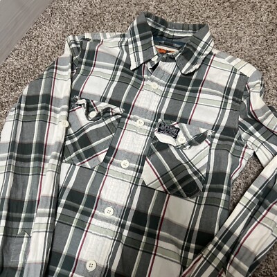 Superdry Co Denim Goods Mens Plaid Button Front Shirt Size Small | eBay