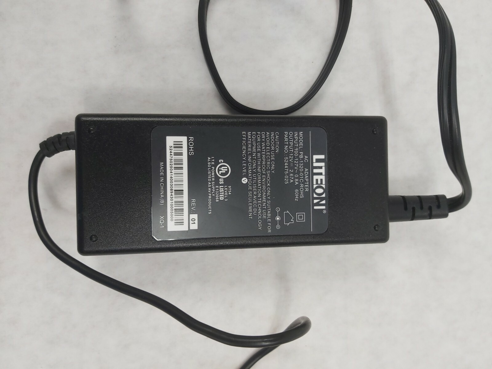 LiteOn AC DC Power Supply Adapter Charger 12V 2.67A PB-1320-01C for ...