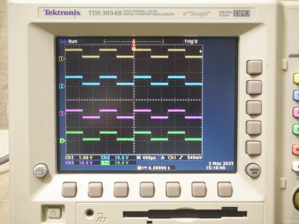 Tektronix TDS3054B 4-Channel 500MHz Color Digital Phosphor Oscilloscope ...