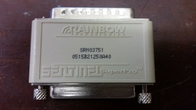 Rainbow Sentinel SuperPro Parallel Hrdwr Key - FCC ID IVZSPRO1188 S/N ...