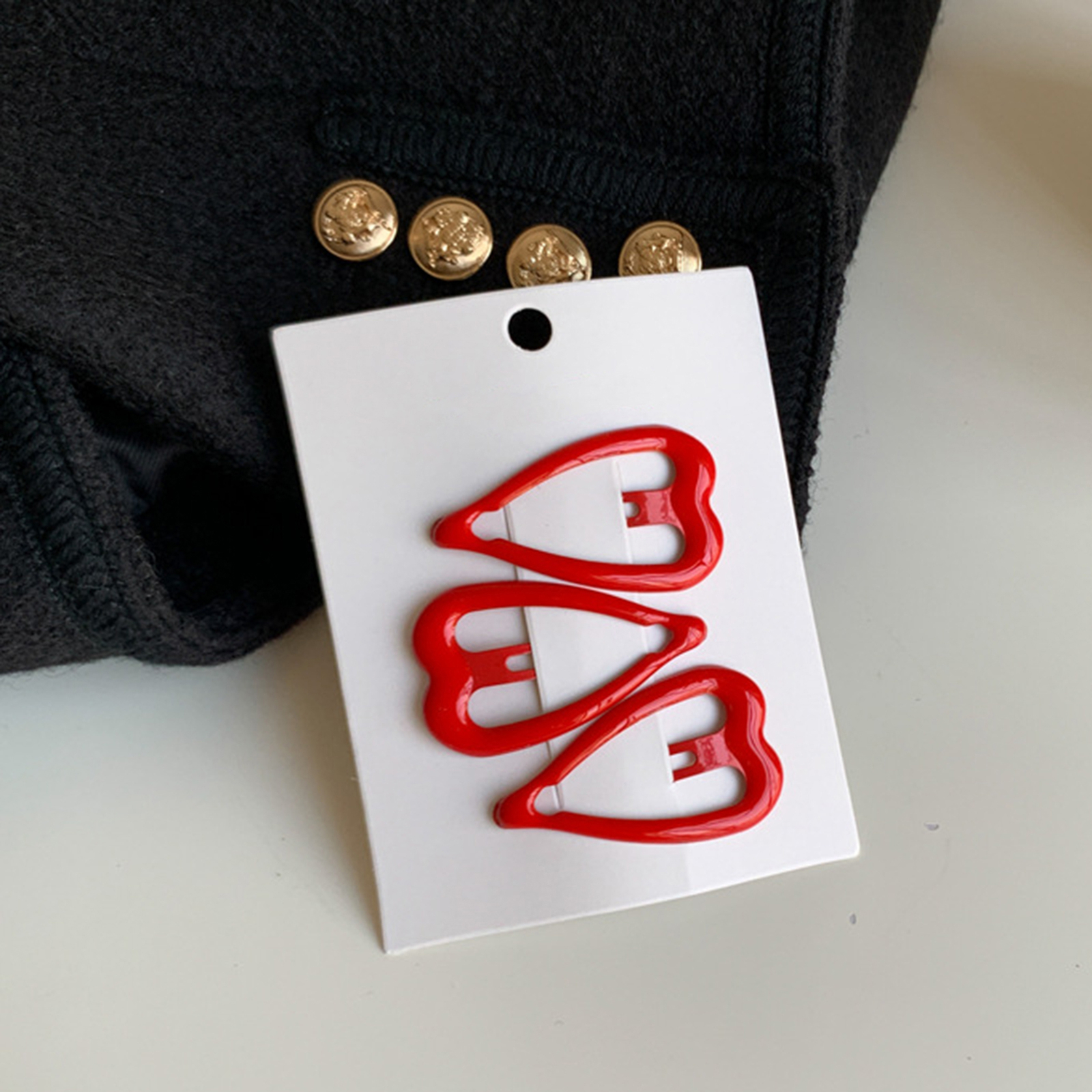 2pcs/3pcs Side Barrettes Flower Gift Girls Lucky Red Side Bangs ...