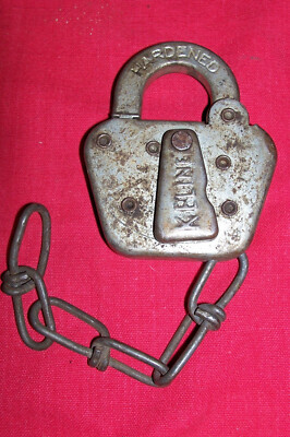 Antique Keline Hardened Pad Lock Collectible Collector Old Vintage Gate ...
