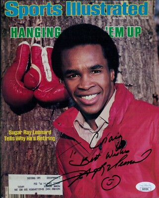 Sugar Ray Leonard Boxer Signed Sports Illustrated Magazine Page JSA ...