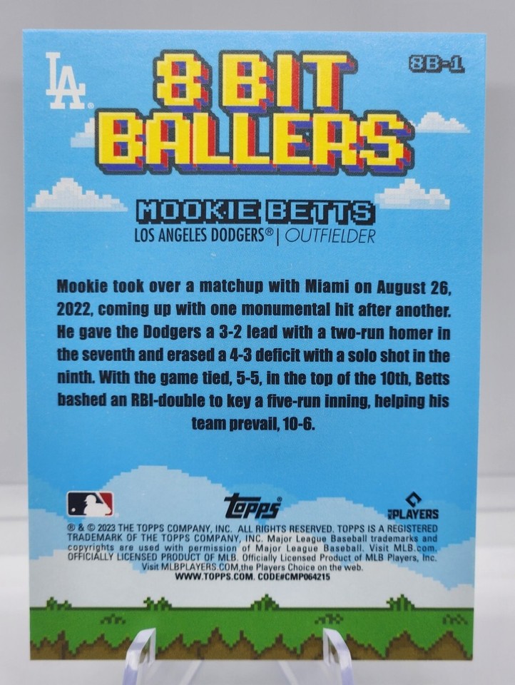 2023 Topps Big League MOOKIE BETTS "8 Bit Ballers" Insert MINT! | eBay