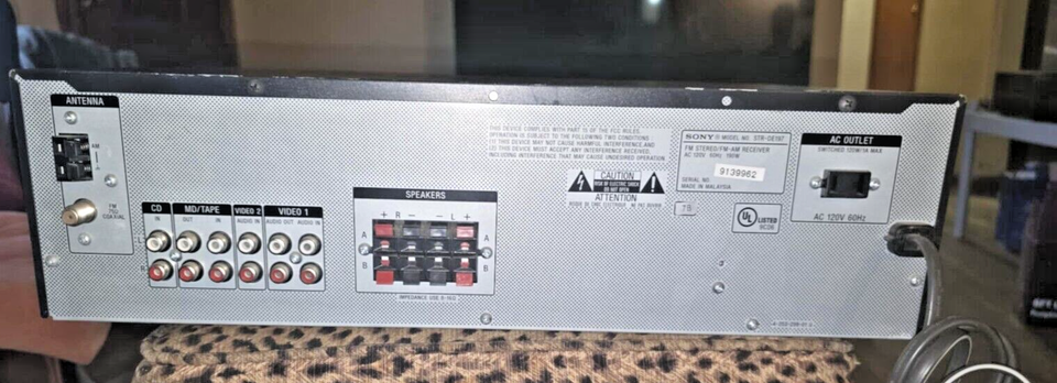 Sony STR-DE197 Vintage 2 Channel AM FM Stereo Receiver System 100 Watts ...